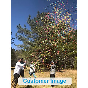 16" STREAMERS Confetti Cannons - 6Pack Biodegradable Colorful Streamers Confetti Party Poppers, Streamer Poppers No Mess, Loud POP|Up to 40ft, Wedding, Birthday Red/Blue/Purple/Yellow/Green/Rainbow