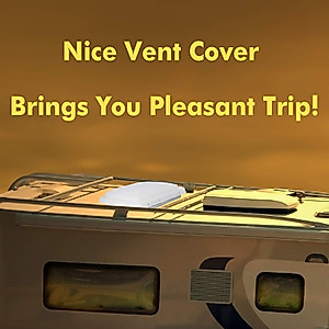 ONLTCO Expert RV Vent Lid Replacements (2-Pack) - Universal Fit for Trailers, Campers & Motorhomes, White Covers with Durable Metal Hinges, Compatible with Jensen, Ventline & Elixir Vents