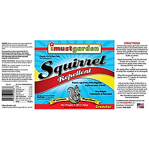 I Must Garden Squirrel Repellent - 3lb Granular - Stops Digging in Flower Pots and Beds