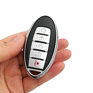 Silver Soft TPU Key Fob Cover Case Remote Jacket Shell Glove for Nissan Altima Maxima Armada Murano Rogue Sedan Pathfinder Leaf Titan Infiniti QX50 QX60 QX70 QX80