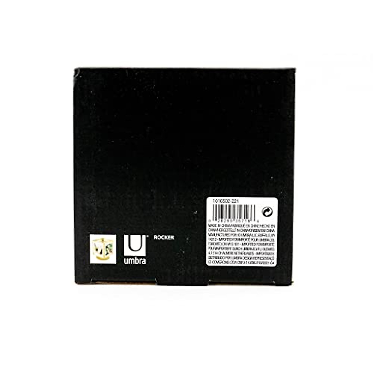 Umbra Rocker 360-degree Rotating Cube Multi Picture Frame, Regular, Brass