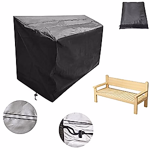 KOCKABC 2 Seater Garden Bench Cover, 53 Inch Outdoor Bench Cover, Waterproof Patio Bench Cover, Patio Sofa Cover, Waterproof Patio Loveseat Cover for Outdoor Furniture