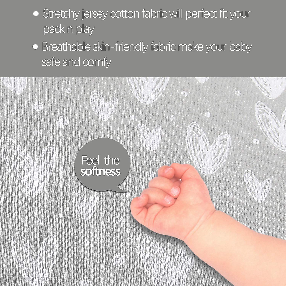 Bassinet Sheets & Nursing Pillow Cover Compatible with Boppy Pillow