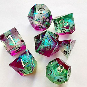 Colcolo Polyhedral with Sharp Lightwheigt 7-8 D10 D% D12 D20 Set for Conscious Role Playing