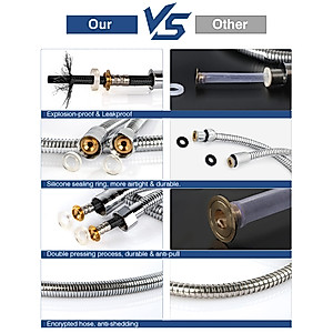 High pressure shower head kit with 3 filters, shower hose, Shower Head Holder