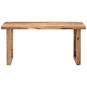 QJBSAVVA Dining Table 63"x31.5"x29.9" Solid Sheesham Wood,Round bar Table KitchenTable CocktailTable High Table Suitable for Living Room, Kitchen, Backyard, Wedding