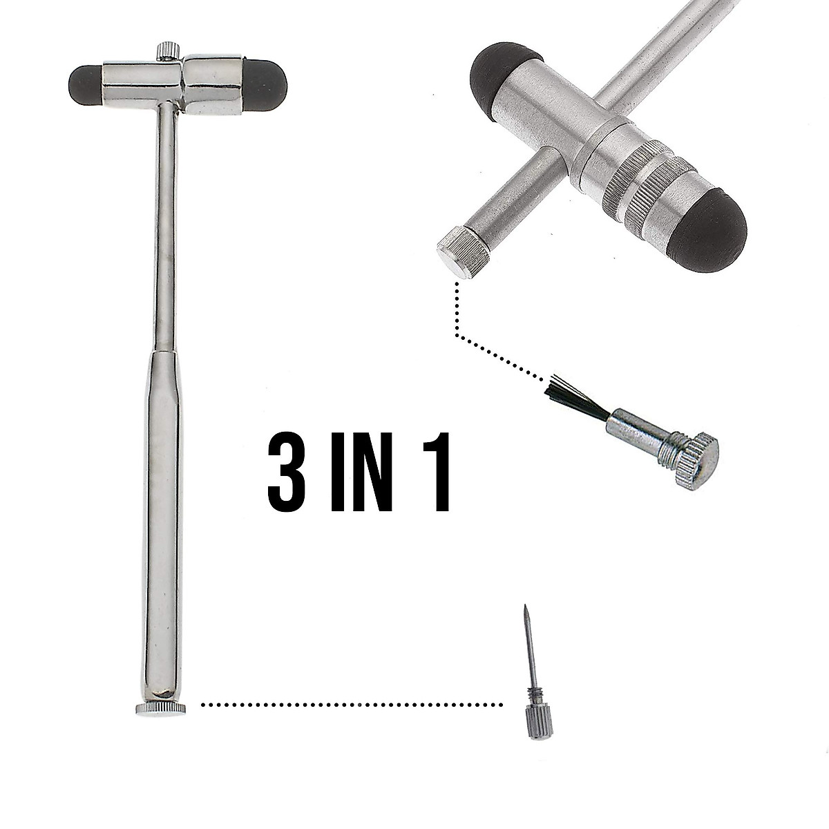SURGICAL ONLINE 5 pcs Neuro Percussion Berliner Reflex Taylor Buck Hammer Diagnostic Kit