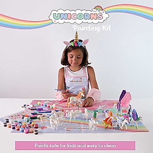 BONNYCO Unicorns Gifts for Girls Painting Kit with 18 Unicorns Painting for Kids with Glow in The Dark | Girl Toys 3 4 5 6 7 8 9 10 Years Old Gifts for Girls for Birthday, Christmas | Unicorn Toys