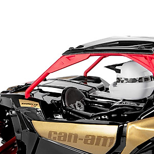 Axial Yeti Jr. Can-Am Maverick X3 RC Rock Racer 4WD Brushed Off-Road Side-by-Side 1/18 Scale RTR (Includes 2.4 Ghz Transmitter, Battery & Charger): AXI90069,Red, Gold and black