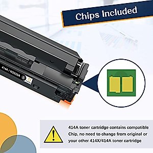 414A Toner Cartridges 4 Pack Compatible Replacement for HP 414A 414X Work with Color Pro MFP M479fdw M454dw Enterprise M455dn MFP M480f Printers (Black Cyan Yellow Magenta)