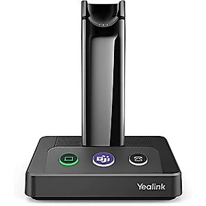 Yealink WH63 Wireless Headset with Microphone UC Optimized Noise Canceling Mic for Office IP VoIP Phones PC Computer Headset with Charge Stand (UC Optimized) (WH63-MT)