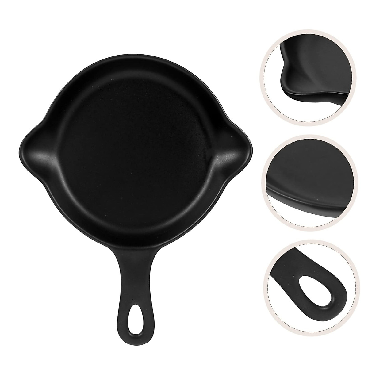 3pcs Ceramic Bakeware Salad Storage Plate Salad Ceramic Bowl Egg Pan Baking Supply Baking Breakfast Pan Fruit Storage Bowl Skillet Handle Baking Bowl Baking Ceramic Dish Baking Pan