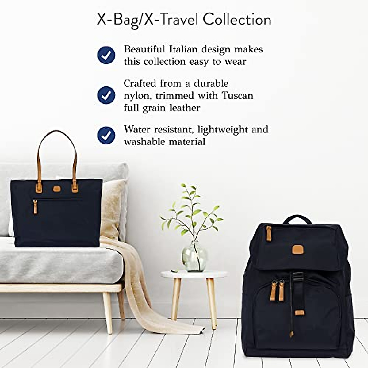 Bric's X-Travel Excursion Backpack - 15 inch - Cute Designer Backpack for Women and Men - Navy