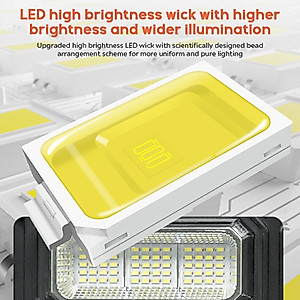 pofluany 3 Pcs Solar Parking Lot Light Dusk to Dawn Solar Street Lights Solar Powered, IP67 Waterproof Solar Wide Angle Lamp Solar Flood Lights with Motion Sensor for Yard, Road Black