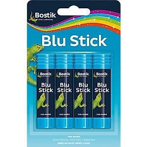 4 Pack of 8g Bostik Blu Tack Glue Sticks 805651