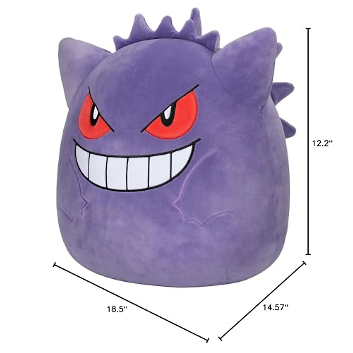 Squishmallows Pokémon 14-Inch Gengar Plush - Add Gengar to Your Squad, Ultrasoft Stuffed Animal Medium Plush, Official Kelly Toy Plush (SQPK00004)