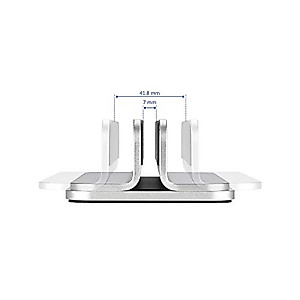 JOKItech Aluminum Laptop Vertical Stand Organizer, Sturdy Laptop Computer Holder Desktop Stand Compatible with New Retina Apple MacBook Pro/Air, Mac Mini, Apple TV and iPad Pro -Silver