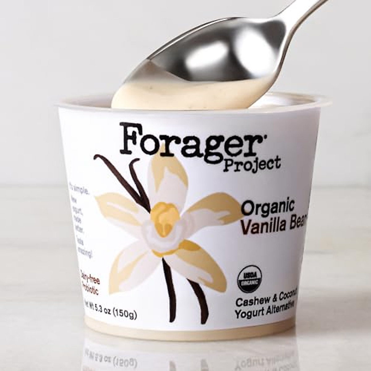 Forager Project Cashewmilk Yogurt, Vanilla Bean, 5.3-Ounce