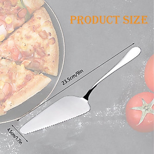 Pie Server, Stainless Steel Cake Cutter, 30 Pcs Pie Slicer, 9 Inches cake server, Pie Server Spatula for Pizza Dessert Cheese Cutting, Pie Slicer (Silver)
