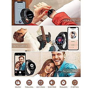 Smart Watches for Women (Answer/Make Call) Fitness Activity Tracker with Heart Rate/Blood Oxygen/Sleep/Menstrual Cycles/Calorie Monitor Play Music Sports Smartwatch for iPhone Samsung Android Phones