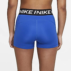 Nike Womens Pro 3" Shorts (Game Royal/Black/White, Small)
