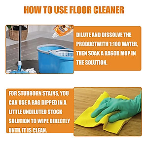 GINDAMU Carkeyco Floor Cleaner, Powerful Decontamination Floor Cleaner, Orange Floor Cleaner Liquid, Protect Furniture Surface and Floor