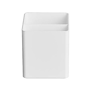 Amazon Basics Plastic Desk Organizer - Pen Cup, White