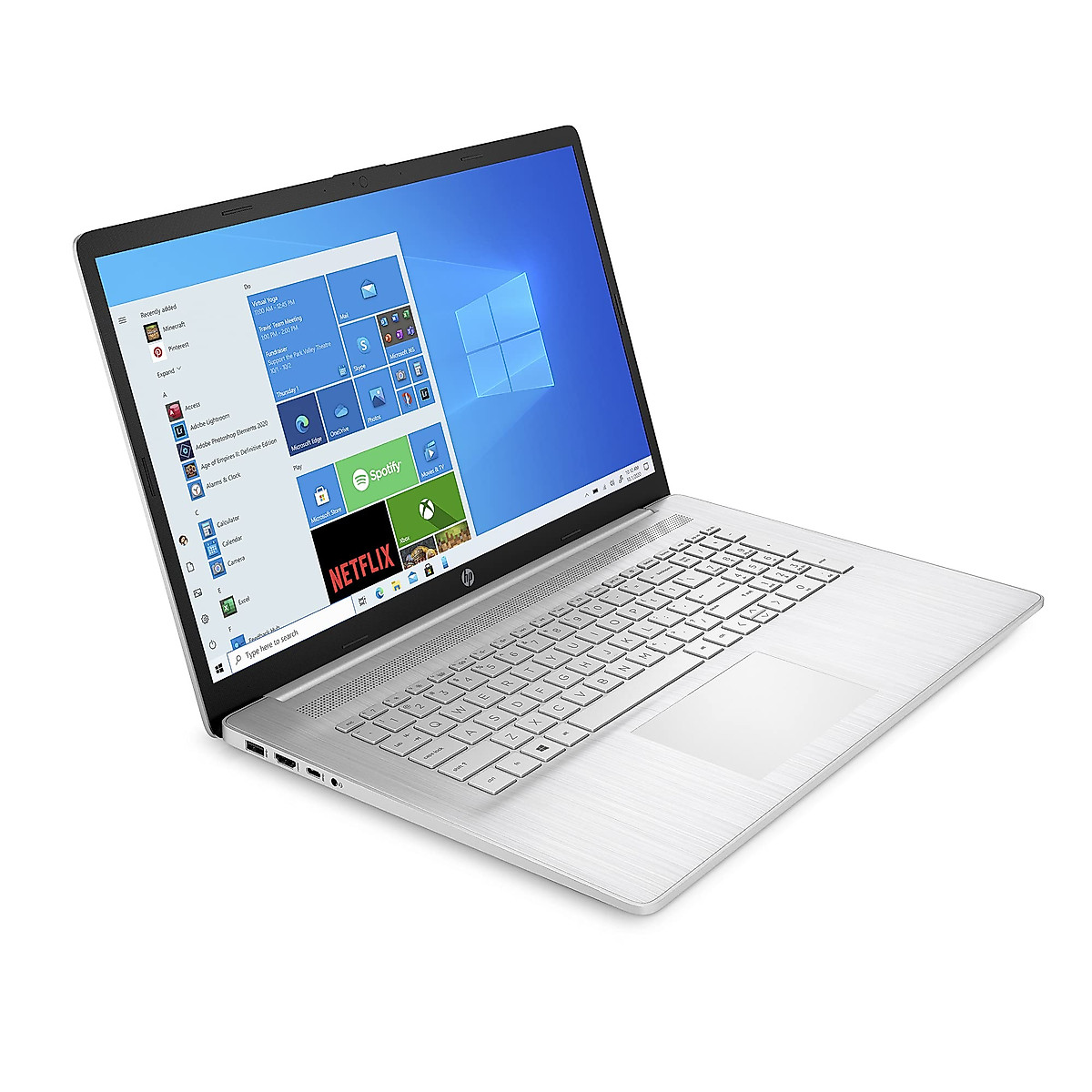 2022 HP 17.3" HD+ Display Home and Business Laptop PC AMD Athlon Silve Dual-Core 3050U Processor AMD Radeon Graphics 8GB RAM DDR4 512GB NVMe SSD WiFi AX USB C HDMI BT Windows 10 Home w/ Accessories