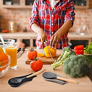 iNeibo Silicone Spoon Rest For Kitchen Counter, Silicone Spoon Holder –Silicone Utensil Rest for Stove Top