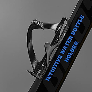 corki Cycles Bike Water Bottle Holder, Right Side Load Bicycle Water Bottle Cage for Road & Mountain Bikes Black 2-Pack