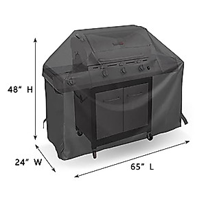 65 Inch Grill Cover, Heavy Duty Waterproof BBQ Grill Cover, Special Fade and UV Resistant Material, Durable and Convenient, Rip Resistant, Fits Grills of Weber Char-Broil Nexgrill and More