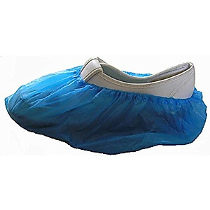Disposable Shoe & Working Boot Covers by P&P Medical Surgical Waterproof Durable Non-Slip Resistant Polypropylene for Offices Indoor Carpet Protection One Size for Indoors and outdoors 100 (50 pairs)