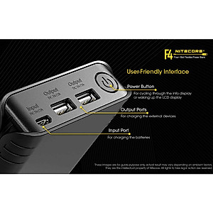 Nitecore F4 Charger/Flex Bank, Black