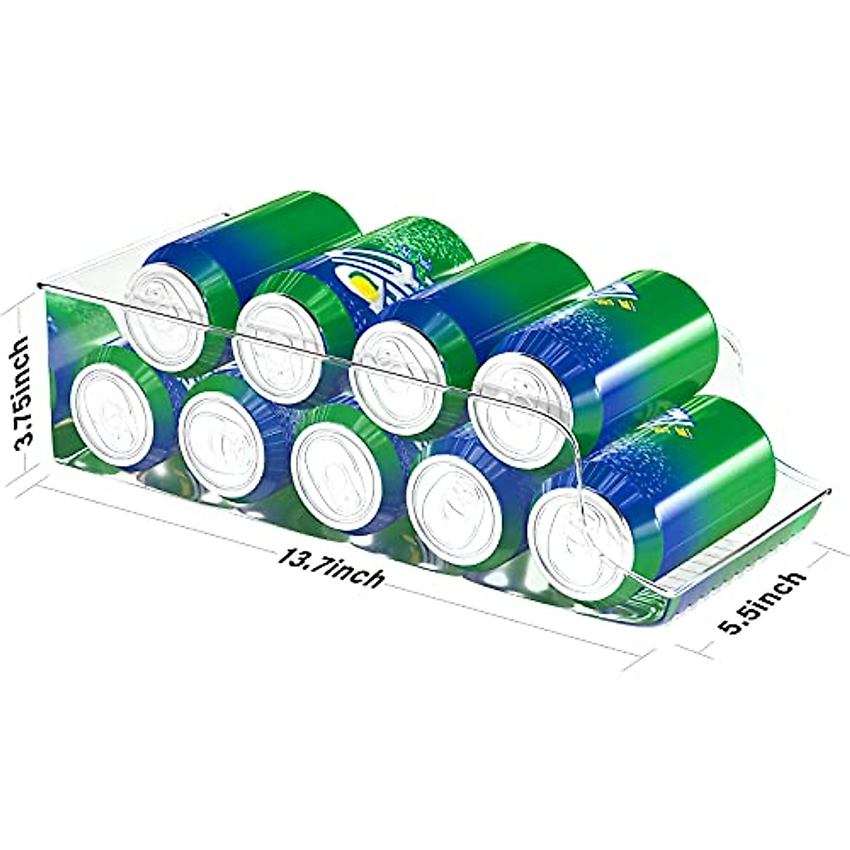 Atopov Set of 2 Refrigerator Organizer Bins Fridge Organizer Freezer Pantry Organization and Storage, Beverage, Canned Food Container Bin for Refrigerator (2)