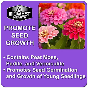 Seed Starter Natural Potting Soil Mix for Germination and Growth (Made in USA) (4 Dry Quarts)