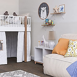 Wallniture Colmar Floating Shelves for Bedroom Wall Decor, Wood Wall Shelf Set of 2 for Home Organization and Storage, 17"x4.5" Natural Burned