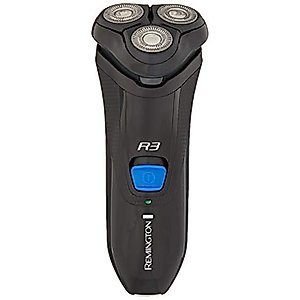 Remington PR1335B R3000 Series Men's Electric Razor with Precision Plus Heads Stubble Attachment Included Black, Black/Blue, 1 Count