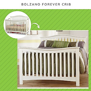 Full-Size Conversion Kit Bed Rails #1216 for Pali Cribs | Multiple Finishes Available (White)