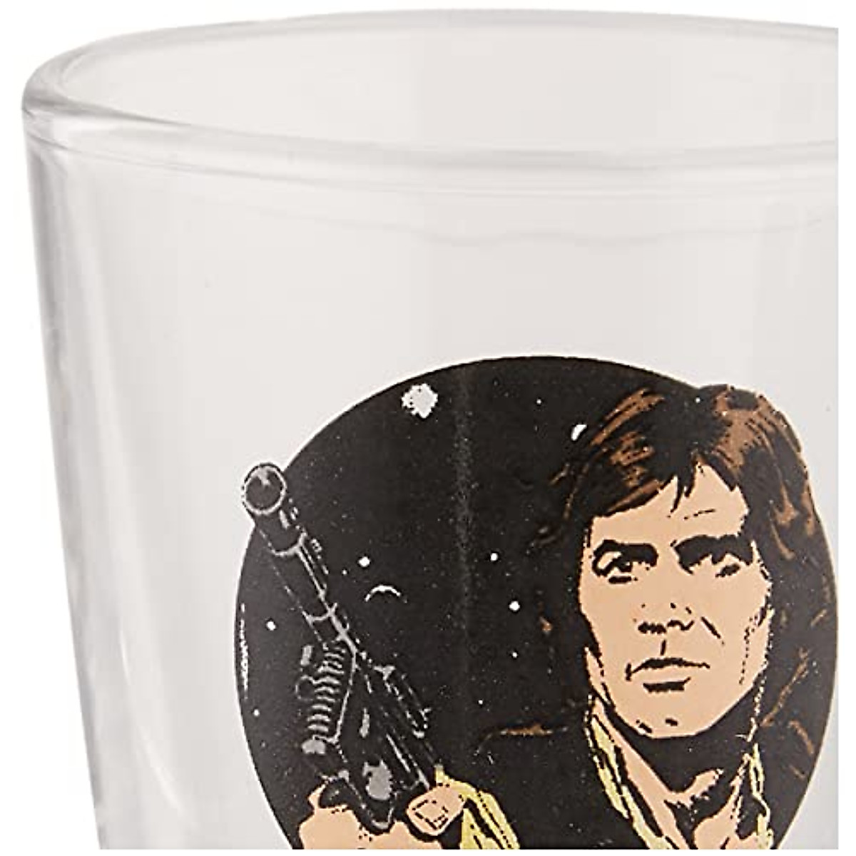 Star Wars SAN2356-1 Han Solo Mini Glass, 2.4 fl oz (70 ml), Clear