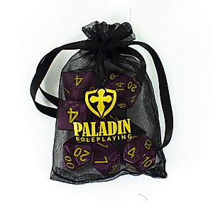 Maroon Pearl RPG Dice - Full Polyhedral Set - 'Plum'