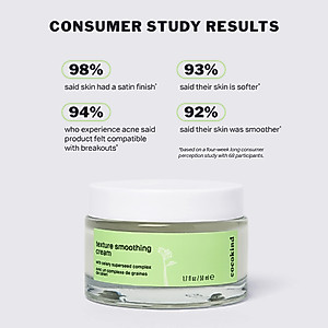 Cocokind Texture Smoothing Cream, Face Moisturizer with Squalane, Celery Seed and Cucumber, Face Lotion Moisturizer Face, Hydrating Face Cream