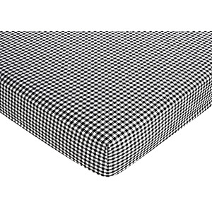 Polka Dot Ladybug Fitted Crib Sheet for Baby and Toddler Bedding Sets by Sweet Jojo Designs - Gingham Print