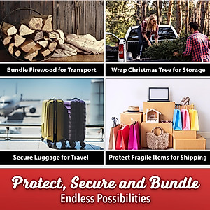 2 Pack Industrial Strength Mini Hand Stretch Wrap 5" 1000 Ft Roll 80 Gauge Thick Clear Cling Plastic Moving Supplies Durable Self-Adhering Packing Pallet Furniture Heavy Duty Shrink Film