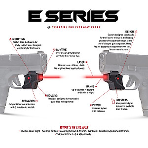Viridian E Series Red Laser Sight for Taurus Spectrum, Gun Sight with Ambidextrous On and Off Switch, Black