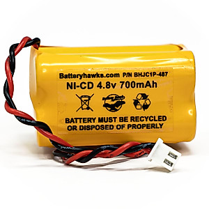 Battery Hawk (4 Pack) Ni-CD Unitech AA500MAH BL93NC487 DAA700MAH4.8V BST 4.8v 700mAh D-AA500mAh AA600mAh ELB-B006