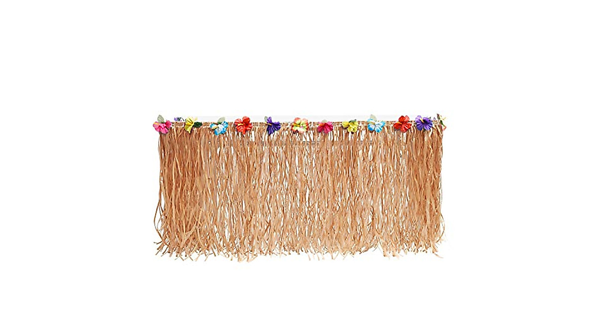 9ft Luau Grass Table Skirt - Hawaiian Party Decor