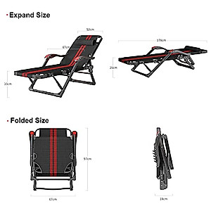 ABaippj Zero Gravity Sunlounger Garden Reclining Chair Foldable Relaxing Recliner, Adjustable Headrest for Beach Patio Camping Poolside BBQ