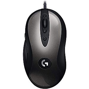 Logitech G MX518 Gaming Mouse Hero 25K Sensor, 25,600 DPI, ARM-Processor, 8 Programmable Buttons - Black/Grey