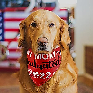 3 Pack Dog Bandana Graduation Triangle Bibs Scarf Washable Neckerchief Adjustable Pet Kerchief Scarf for Dogs Cats Pets Graduation Costume Supply Gift 2022 Congrats Grad (Blue,red,Green)