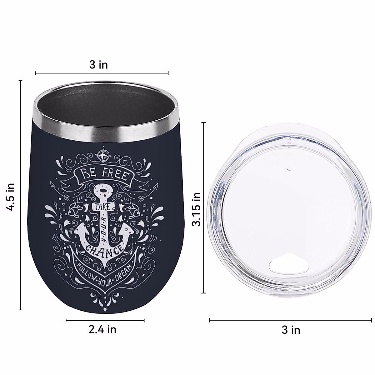 silichee 12 Oz Stainless Steel Tumbler Stanley Cup with Lid Vintage Label Reindeer Print Tshirts Insulated Tumblers Vacuum Coffee Mugs for Cold and Hot Drinks,Coffee,Wine